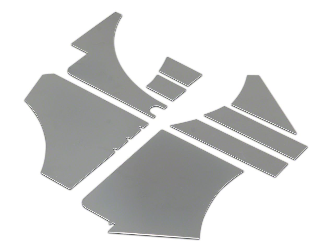 Corvette Radiator Shroud Cover Kit; Chrome (98-04 Corvette C5) - Free ...