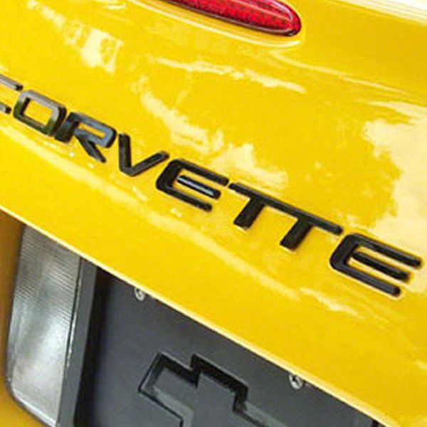 Corvette Rear Bumper Cover Lettering Kit; Black (97-04 Corvette C5 ...