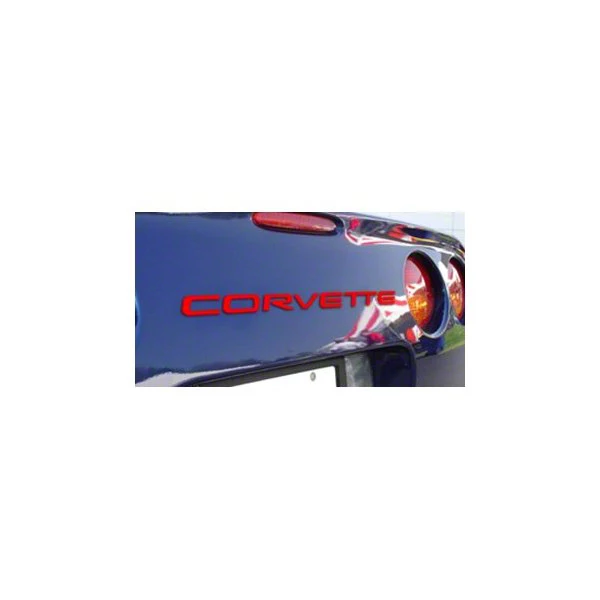 Corvette Rear Bumper Cover Lettering Kit; Red (97-04 Corvette C5 ...