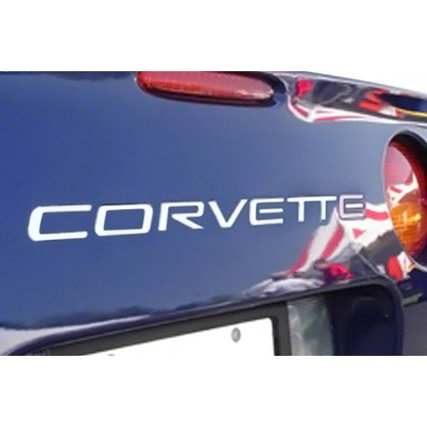 Corvette Rear Bumper Cover Lettering Kit; White (97-04 Corvette C5 ...