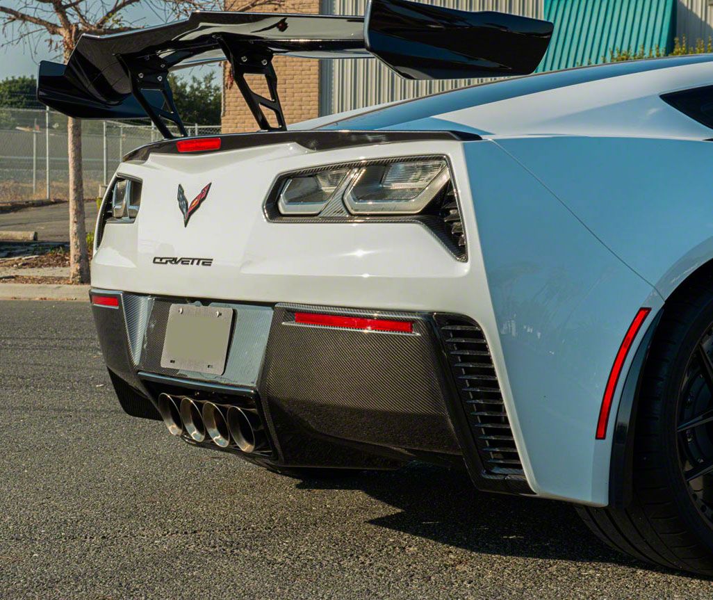 Corvette Rear Bumper Diffuser; Carbon Fiber (14-19 Corvette C7) - Free ...