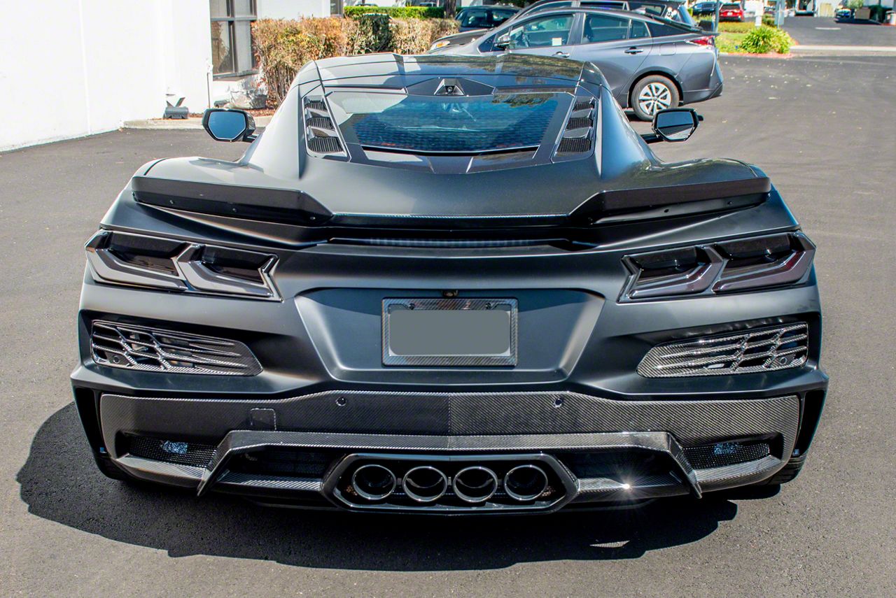 Corvette Rear Bumper Grille Vent; Carbon Fiber (23-25 Corvette C8 Z06 ...