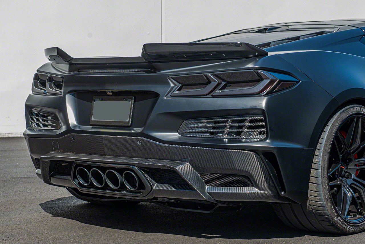 Corvette Rear Bumper Grille Vent; Carbon Fiber (23-25 Corvette C8 Z06 ...