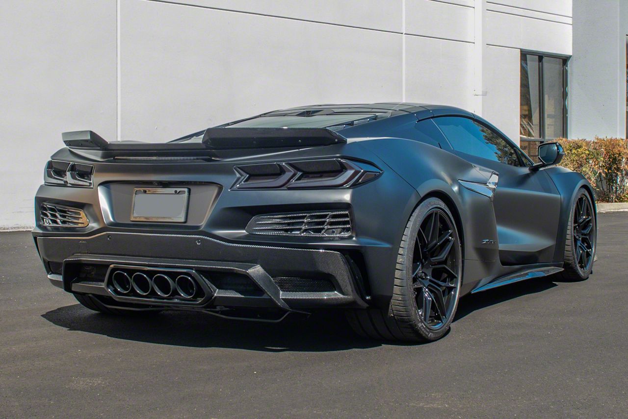 Corvette Rear Bumper Grille Vent; Carbon Fiber (23-25 Corvette C8 Z06 ...
