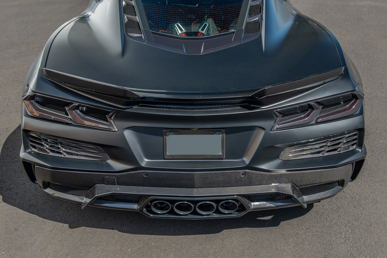 Corvette Rear Bumper Grille Vent; Carbon Fiber (23-25 Corvette C8 Z06 ...