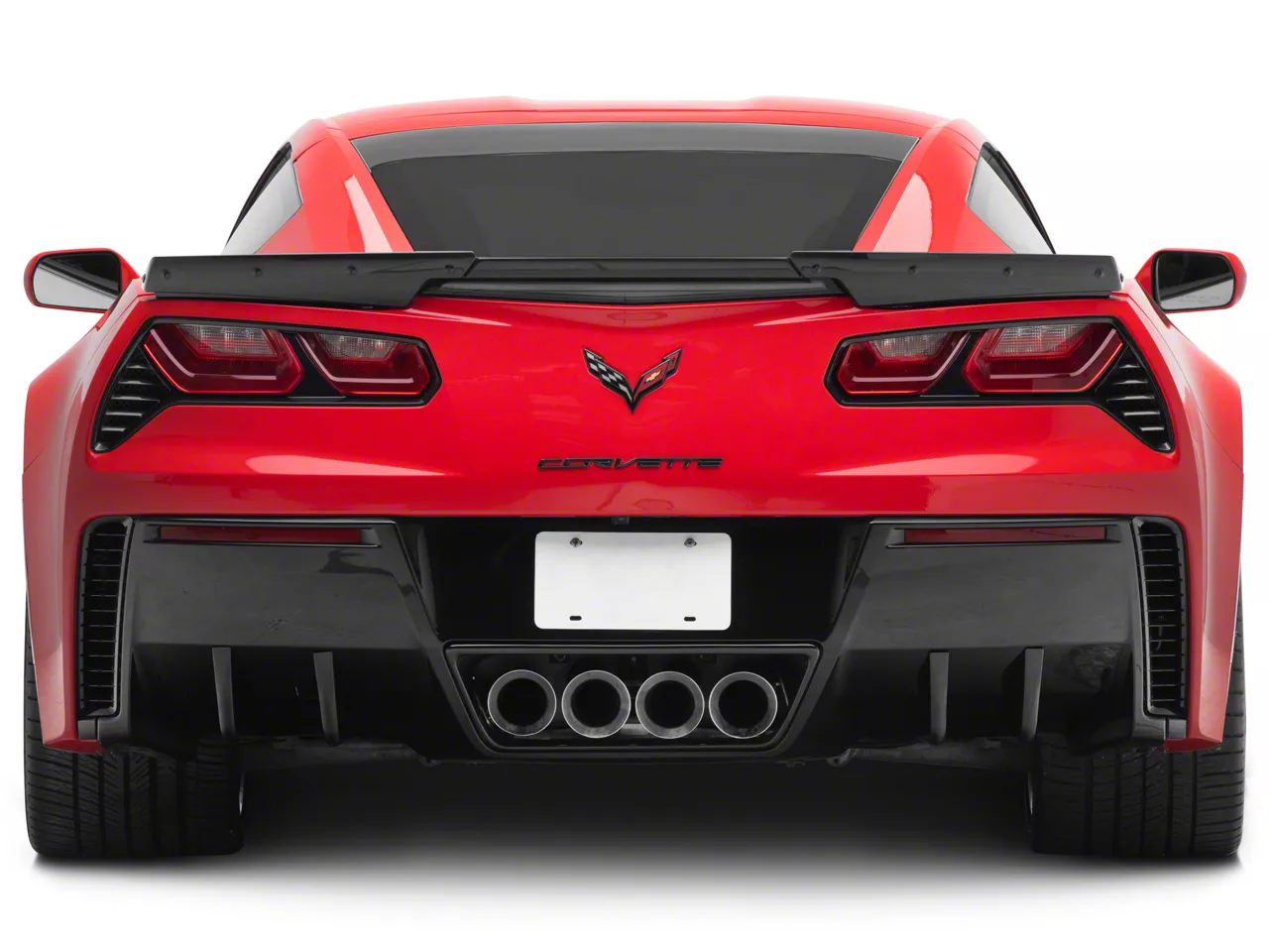 Corvette Rear Diffuser Fins; Gloss Black (14-19 Corvette C7) - Free ...