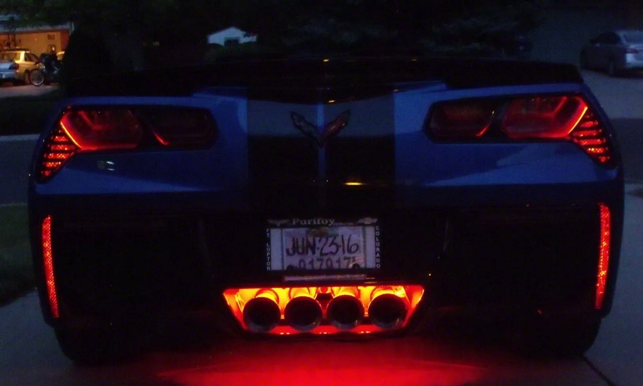 Corvette Rear Fascia LED Lighting Kit; Superbright Orange (14-19 ...