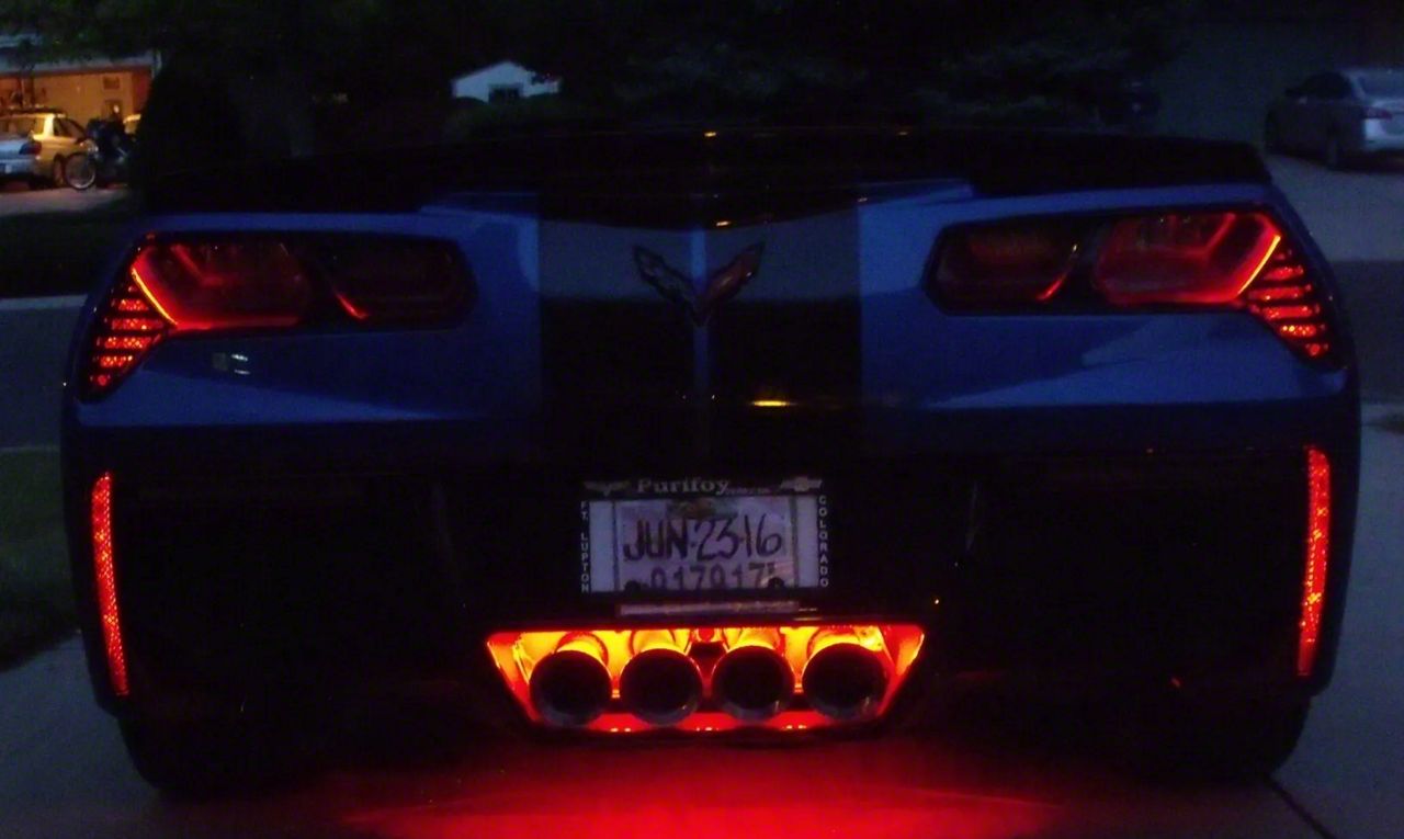 Corvette Rear Fascia LED Lighting Kit; Superbright Purple (14-19 ...