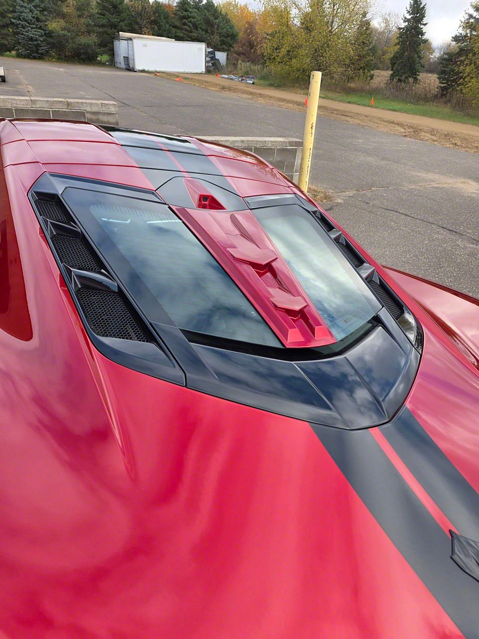 Corvette Rear Split Window Trim; Elkhart Lake Blue Metallic (20-26 ...