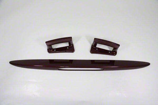 Corvette Rear Spoiler and Door Handle Kit; Machine Silver (05-13 ...