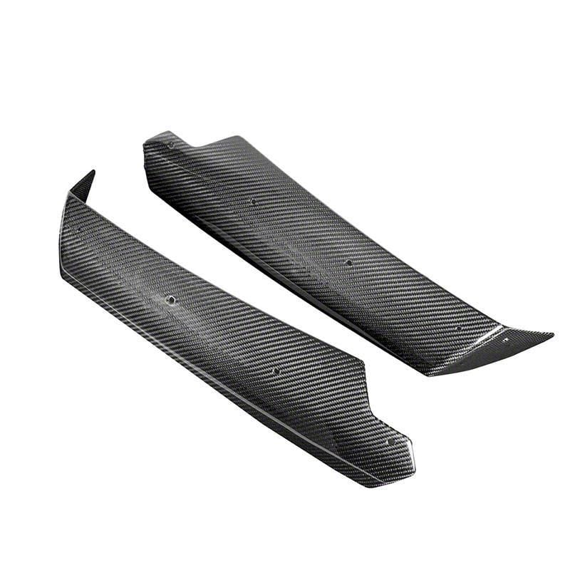 Corvette Rear Spoiler Side Winglets; Carbon Fiber (14-19 Corvette C7 w ...