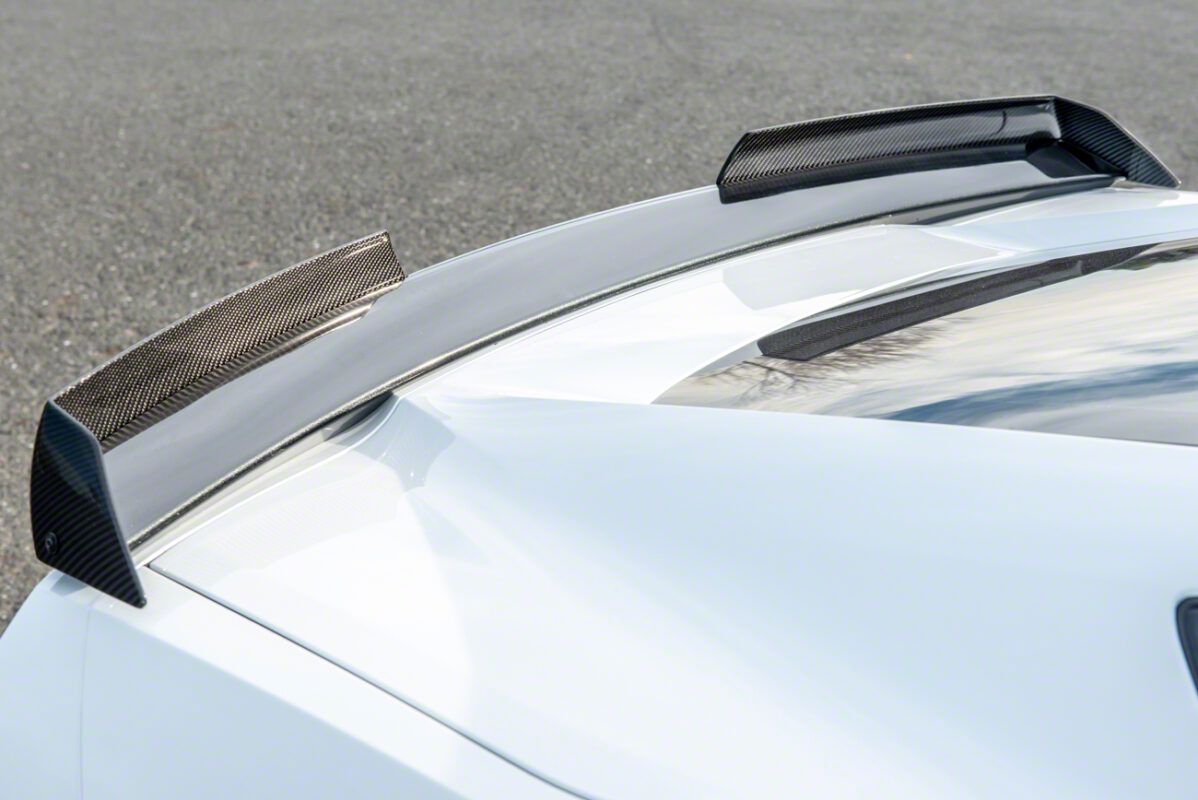 Corvette Rear Spoiler Side Winglets; Carbon Fiber (14-19 Corvette C7 w ...