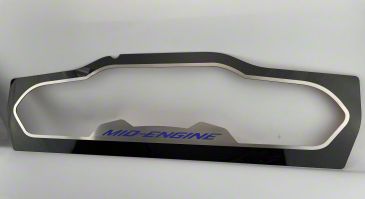 Corvette Rear Window Frame with Mid Engine Logo Inlay; Carbon Fiber ...