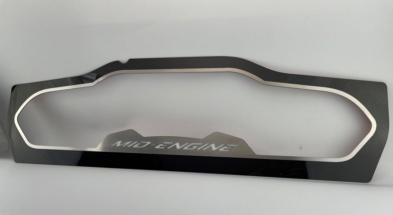 Corvette Rear Window Frame with Mid Engine Logo Inlay; Carbon Fiber ...