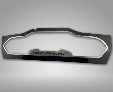 Corvette Rear Window Frame with Mid Engine Logo Inlay; Carbon Fiber ...