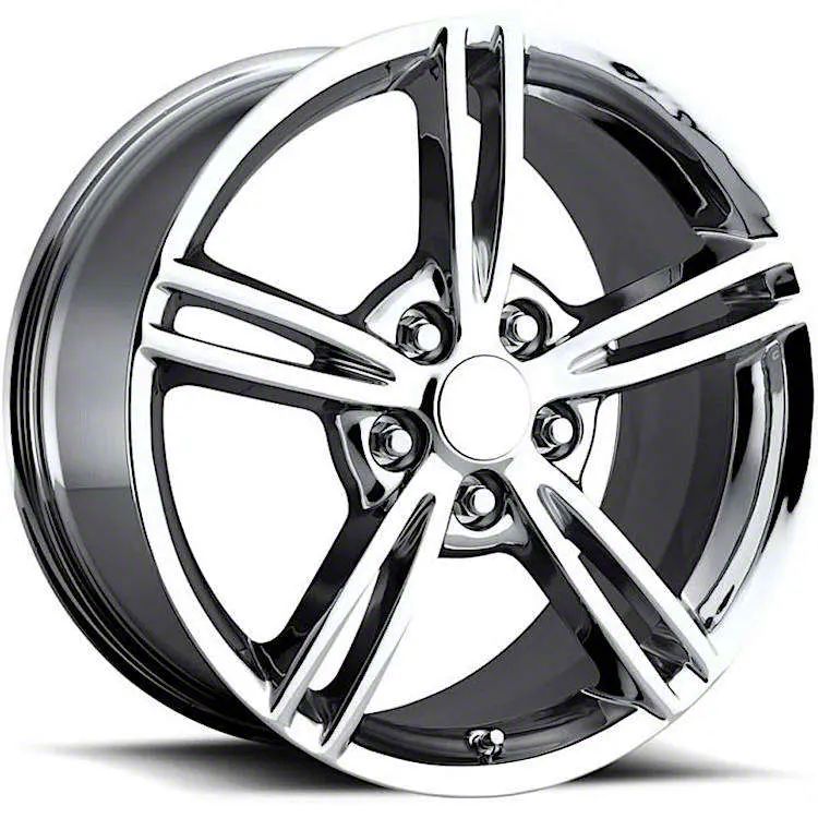 Corvette C6 Replica Chrome Wheel; Rear Only; 19x11 (05-13 Corvette C6 ...