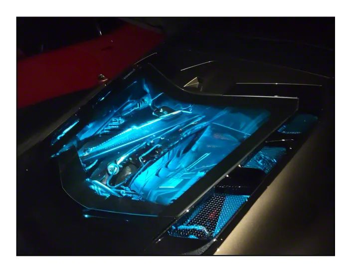 Corvette RGB Engine Bay LED Lighting Kit; Key Fob (20-25 Corvette C8 ...