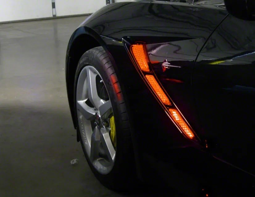 Corvette RGB Fender Cove/Hood Vent LED Lighting Kit; Key Fob (14-19 ...