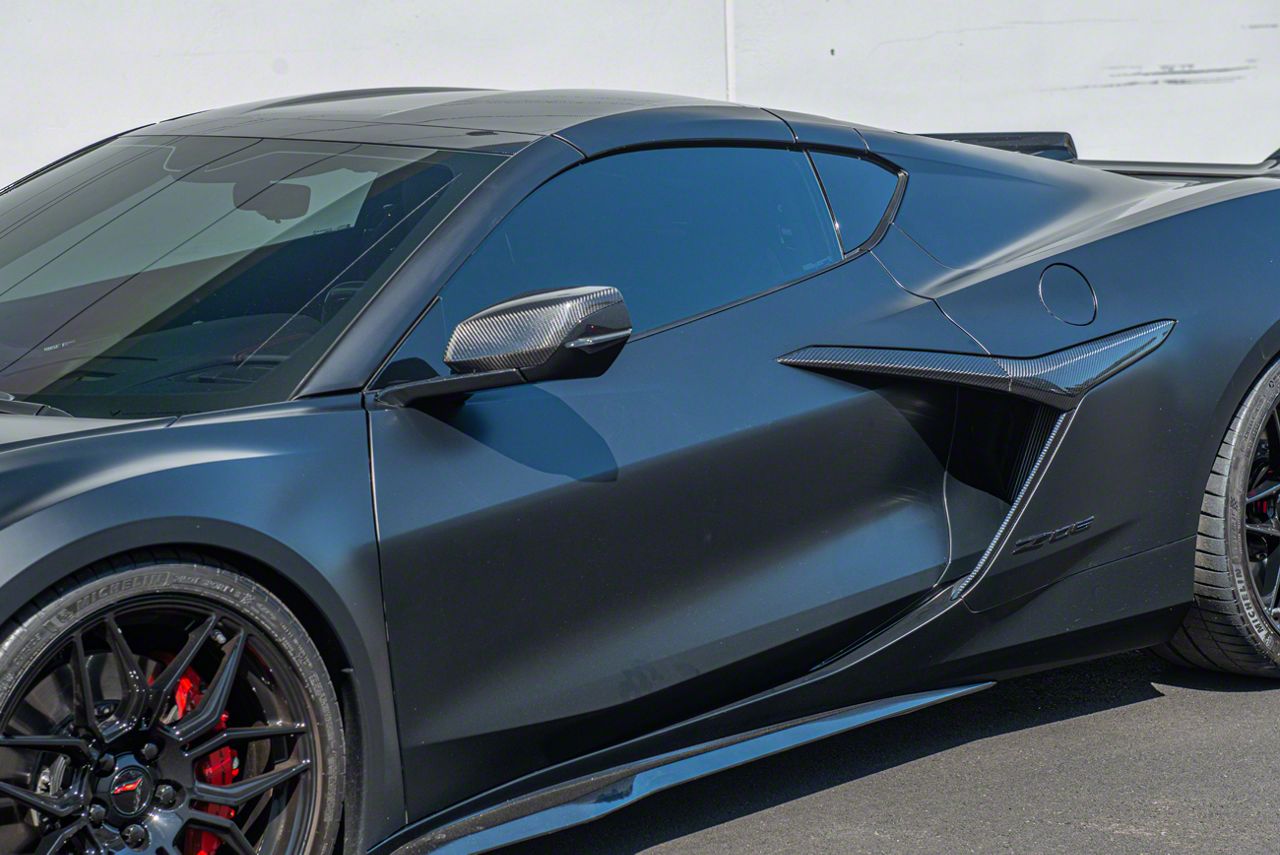 Corvette Side Fender Vent Door Garnish; Carbon Fiber (23-24 Corvette C8 ...