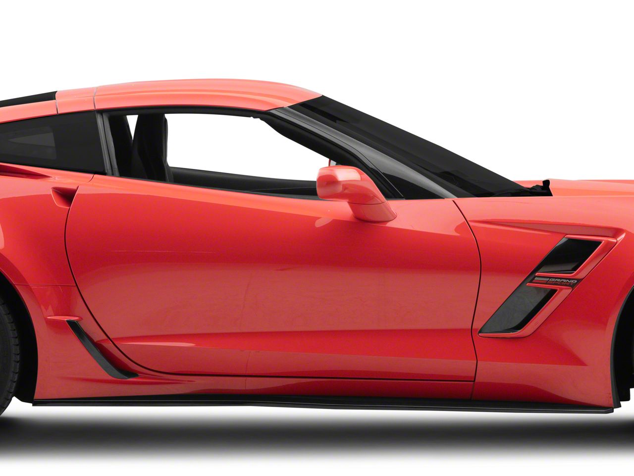 Corvette Side Skirt Rocker Panels; Carbon Flash Metallic (14-19 ...