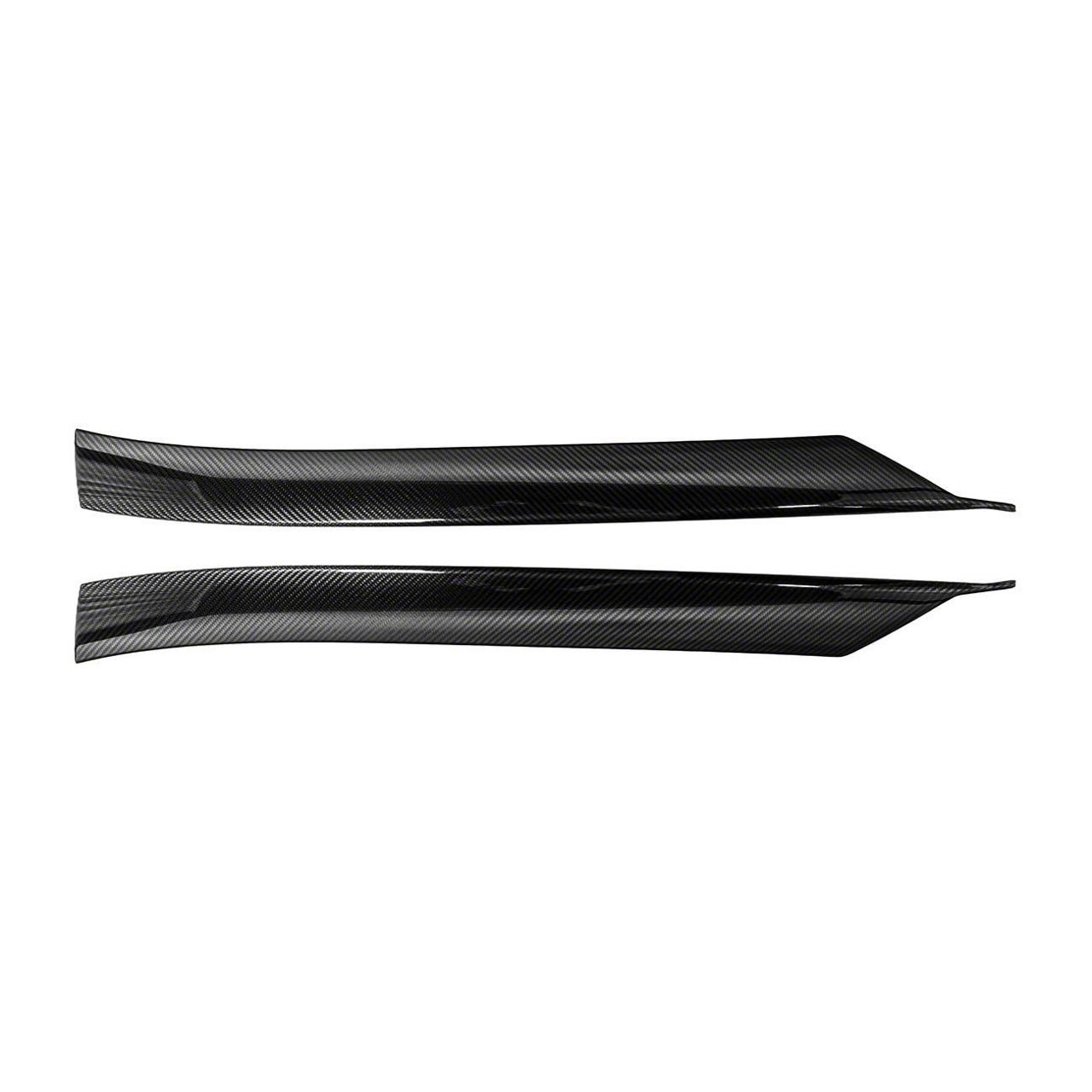 Corvette Side Window A-Pillar Vent Cover Trim; Carbon Fiber (20-25 ...