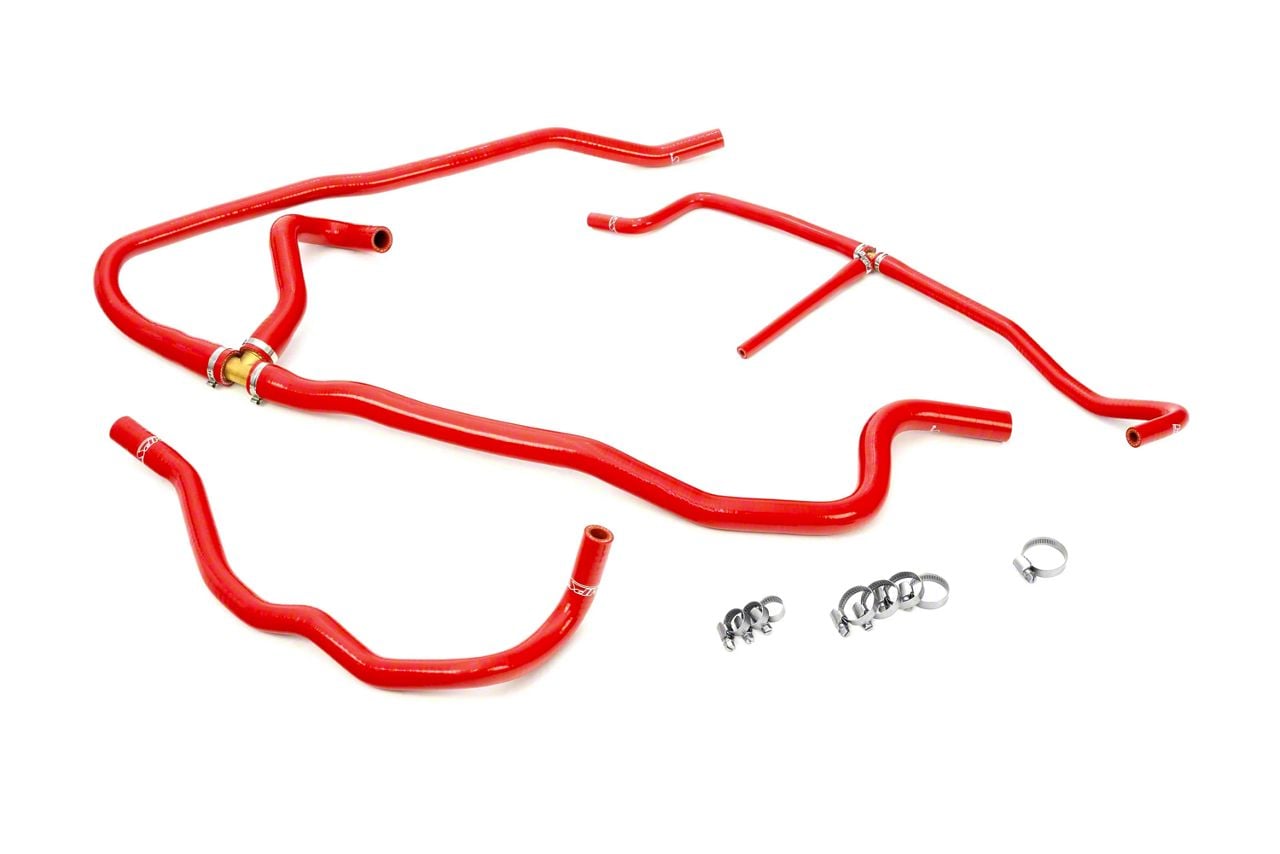Corvette Silicone Heater Coolant Hose Kit; Red (05-13 Corvette C6 ...