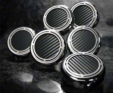 Corvette Slotted Style Engine Caps; Orange Carbon Fiber (97-13 Corvette ...