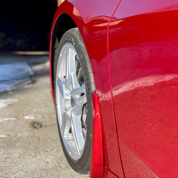 Altec Corvette Splash Guards; Front; Black 293-100 (20-26 Corvette C8 ...