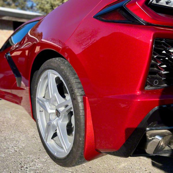 Altec Corvette Splash Guards; Rear; Artic White 294-110 (20-26 Corvette ...