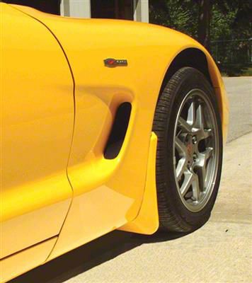 Corvette Molded Splash Guards; Torch Red; Rear (97-04 Corvette C5 Base ...
