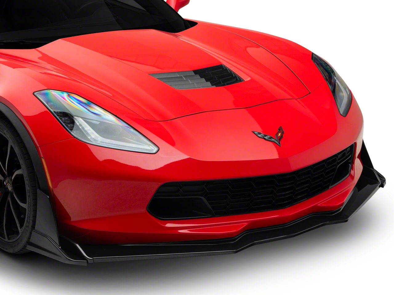 Corvette Stage 3.5 ZR1 Conversion Extended Front Splitter; Carbon Flash ...