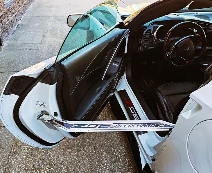 Corvette Stainless Door Prop with Real Carbon Fiber Z06 Supercharged ...