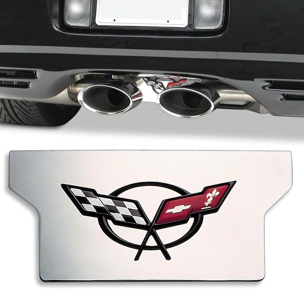 Corvette Stainless Steel Exhaust Plate with C5 Logo (97-04 Corvette C5 ...