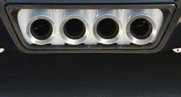 Corvette Stainless Steel Exhaust Port Filler Panel; Brushed (14-19 ...