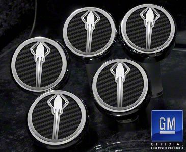 Corvette Stingray Emblem Fluid Cap Covers; Solid Yellow (14-19 Corvette ...