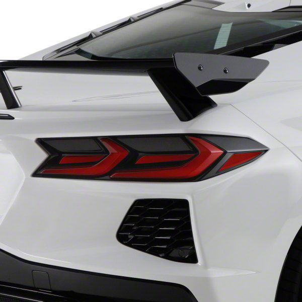Corvette Tail Light Lens Covers; 4-Piece; Smoked (20-26 Corvette C8 ...