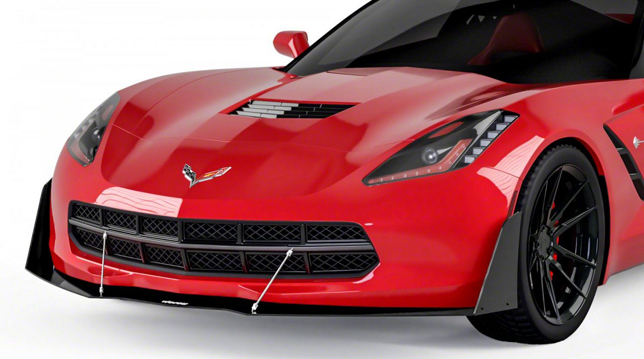 Corvette V3R Front Bumper Splitter; Urban Camo Vinyl (14-19 Corvette C7 ...