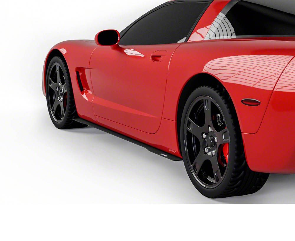 Corvette VZ Side Skirt Splitters; Carbon Flash Metallic Vinyl (97-04 ...
