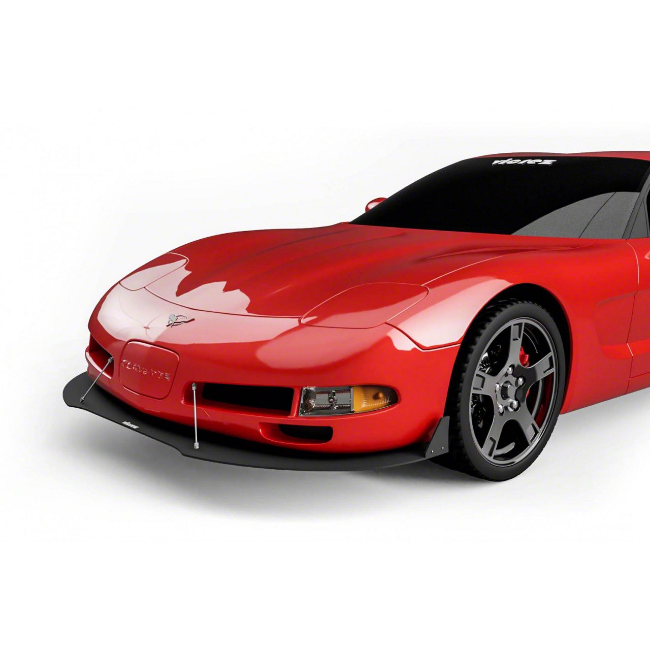 Corvette VZ Style Front Bumper Splitter; Carbon Flash Metallic Vinyl ...