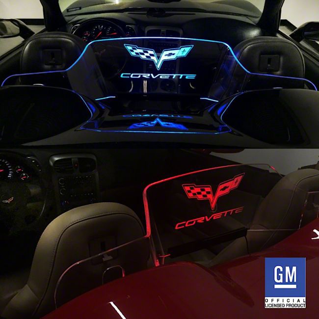 Corvette Wind Deflector with Grand Sport Logo; Smoked (05-13 Corvette ...