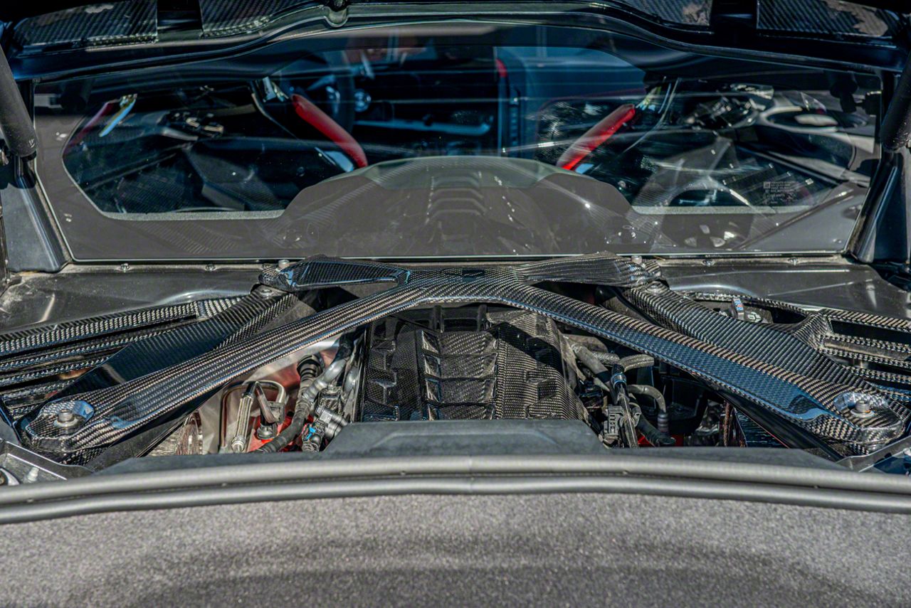 Corvette X-Brace; Carbon Fiber (20-25 Corvette C8 Coupe w/o Z06 Engine ...