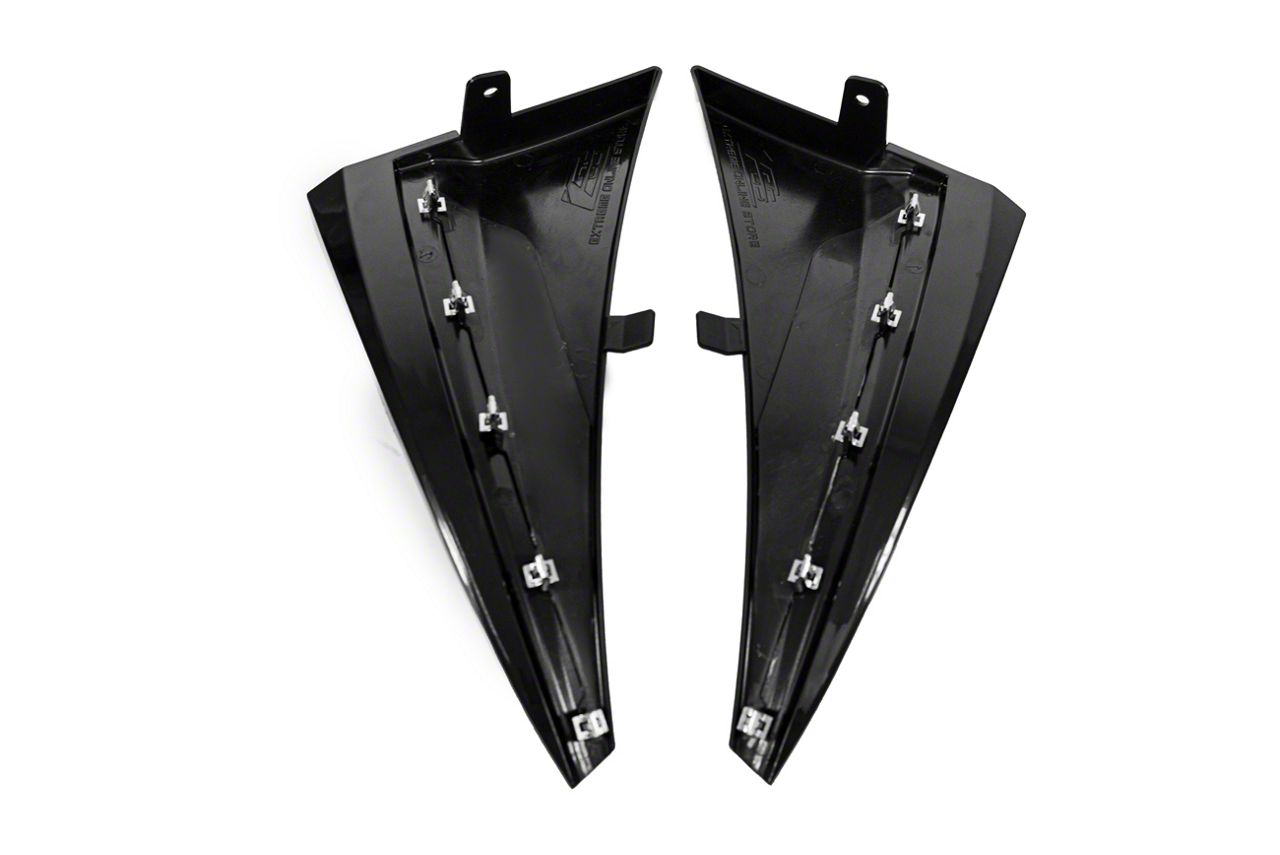 Corvette XL Extended Style Front Splash Guards; Carbon Fiber (14-19 ...