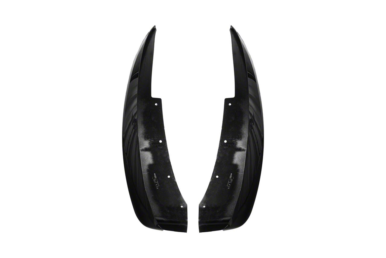 Corvette XL Extended Package Front Splash Guards; Gloss Black (05-13 ...