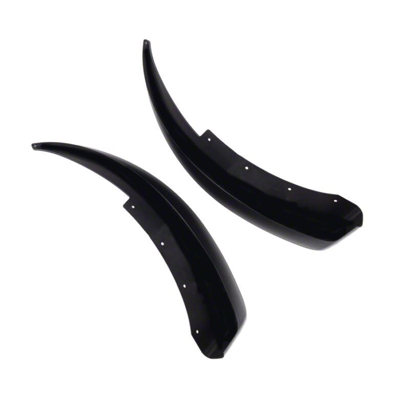 Corvette XL Extended Package Front Splash Guards; Matte Black (05-13 ...