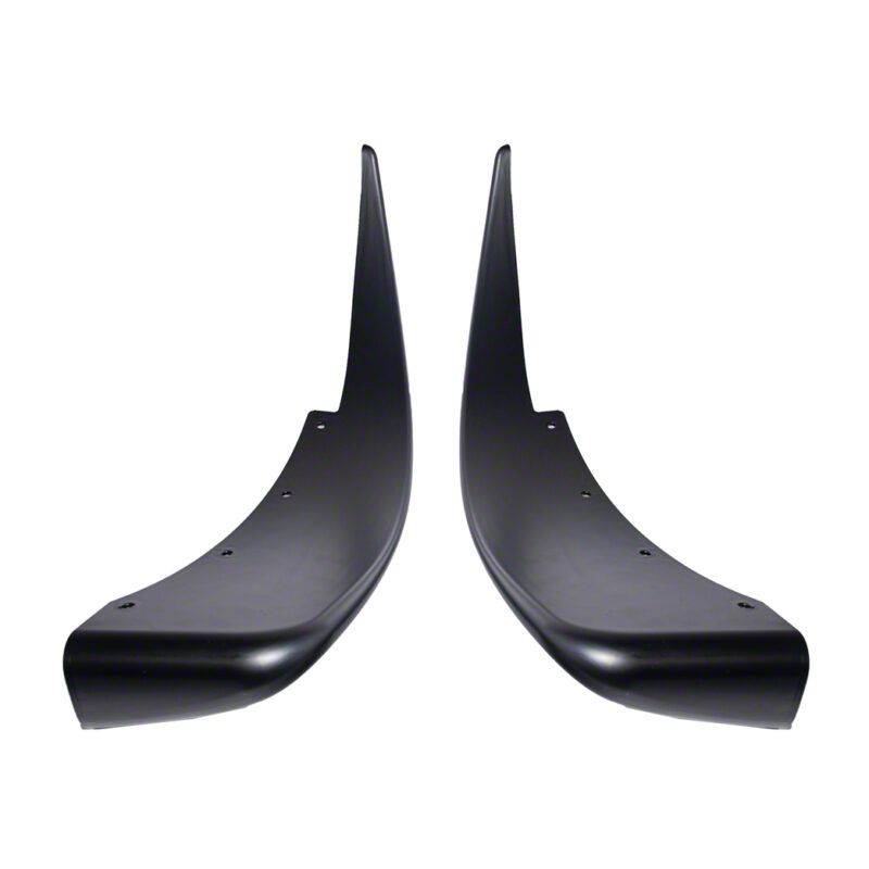 Corvette XL Extended Package Front Splash Guards; Matte Black (05-13 ...