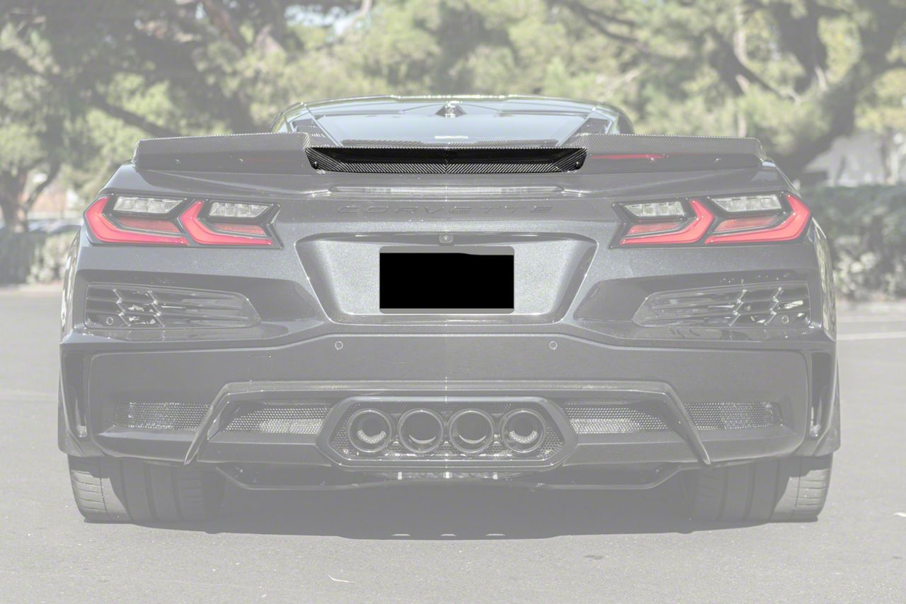 Corvette Z06 Factory Style Rear Spoiler Wickerbill; Carbon Fiber (23-26 ...