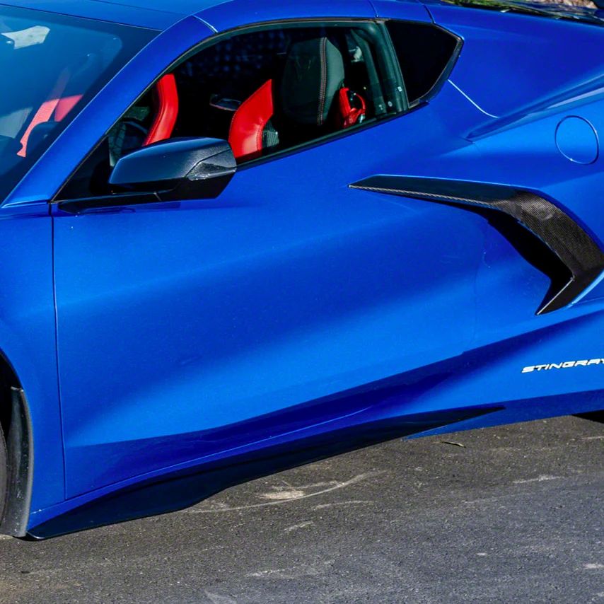 Corvette Z06 Package Side Skirt Rocker Panels; Carbon Flash Metallic ...
