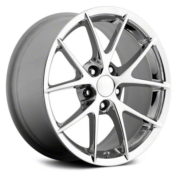Corvette C6 Z06 Spyder Replica Chrome Wheel; Rear Only; 19x10; 79mm ...