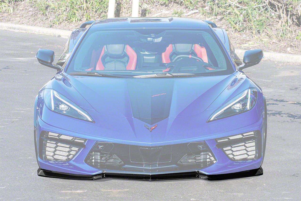 Corvette Z06 Style Front Splitter Lip; Carbon Flash Metallic (20-26 ...