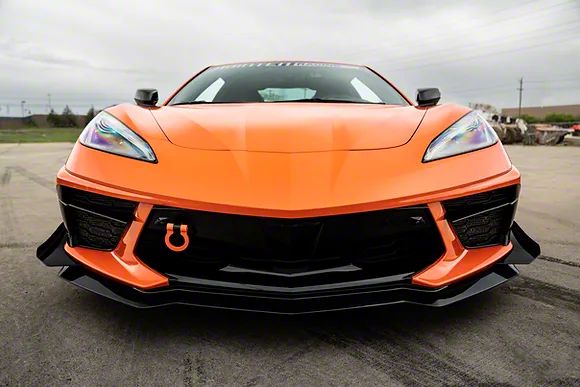 Corvette Z07 Style Canards; Carbon Flash Metallic (20-26 Corvette C8 ...